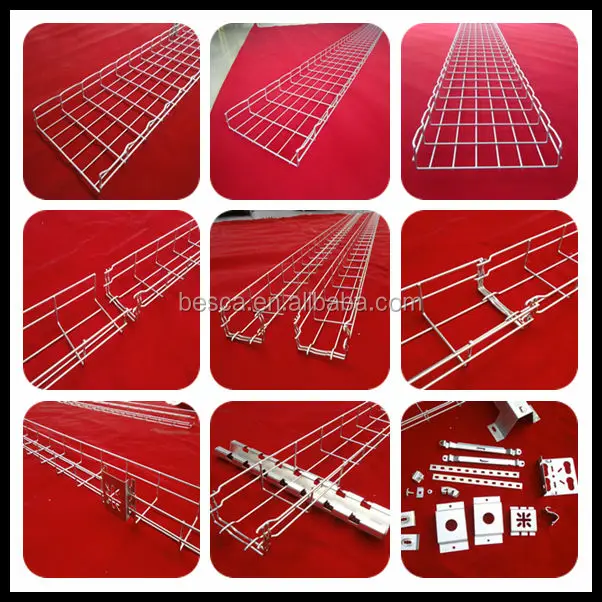 Electrical Galvanized Wire Mesh Cable Tray 400x100mm and Wiring ...