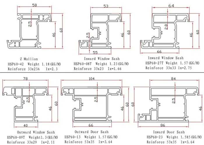 Z Shape Mullion Ivory Casement Design Pvc Profile For Window And Door ...