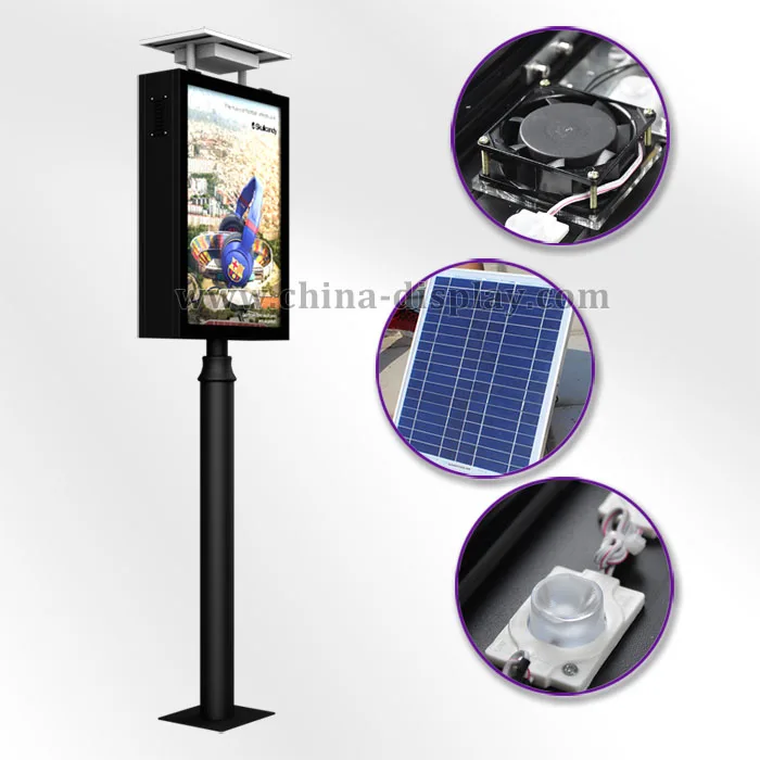 2019 Free Standing Solar Power Edge Light Led Light Box Sign Outdoor ...