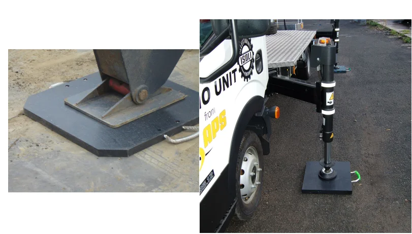 Oil Drilling Rig Mats 50mm Thick Crane Support Outrigger Jack Pads ...