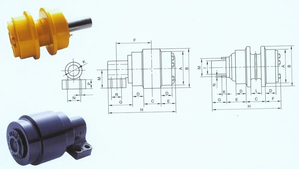 Pc200-7 Carrier Roller,Up Roller For Excavator,Bulloder - Buy Excavator ...