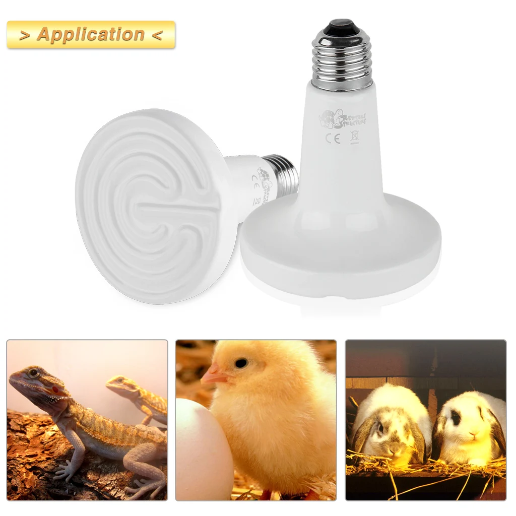 200w Ceramic Infrared Heat Lamp Reptile Heat And Uv Bulb - Buy Reptile ...