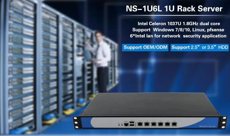 Great Price 1u Rackmount Server With 6* Lan Firewall Appliance 1037u ...