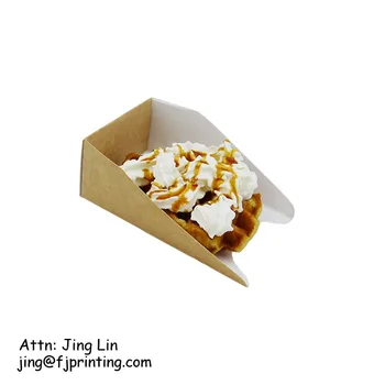 Disposable Greaseproof Paperboard Crepe Waffle Tray Take Away Paper ...