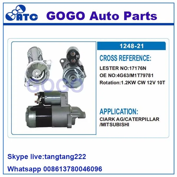 12v/1.4kw/10t/cw Starter Motor For Mitsubishi 4g63 4g64 Oem M1t79781 ...