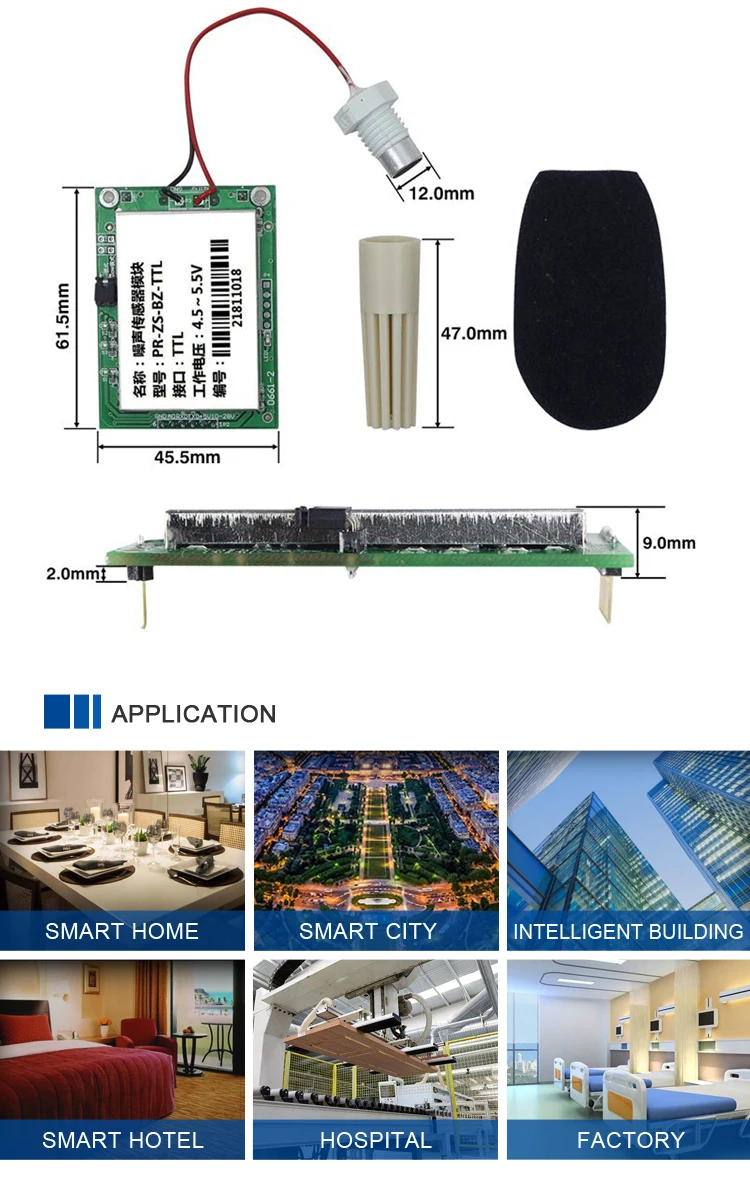 Noise Sensor - 30-120 Db Sound Detection with RS485 Output