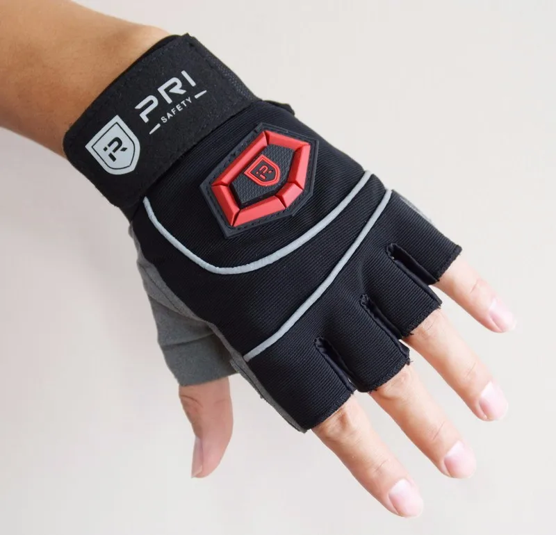 Padded Palm Patch Fingerless Training Bodybuilding Fitness Gym Workout ...