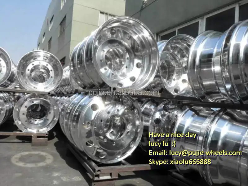 Forged Aluminum Wheel Rims 22.5 Polished For Bus Truck Tractor - Buy ...