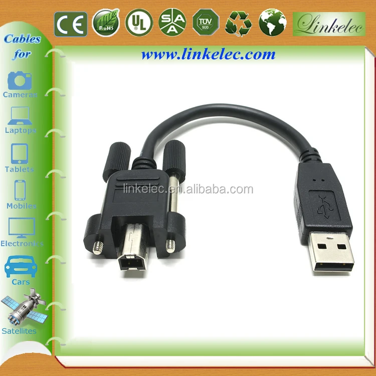3m Usb 2.0 A Plug To B Plug With Locking Screws Usb Panel Mount Cable ...