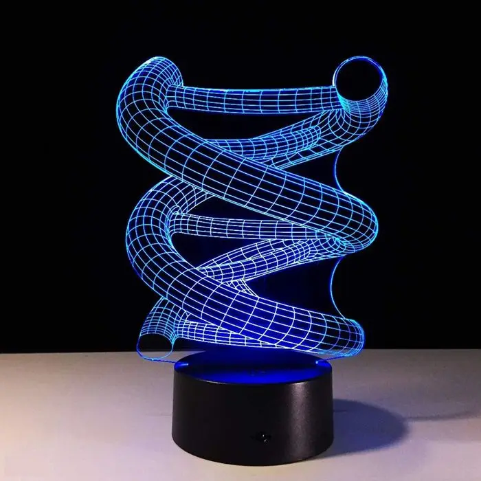 Dna Sequence 3d Night Light Lumiere Led Optical Illusion Lamp With Usb ...