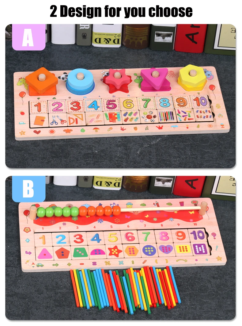 2018 New Wooden Education Preschool Toy Kindergarten Aids Yz109 Math ...