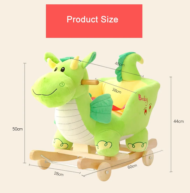 Soft Toddler Toys - Animal Shaped Chair Rocking Horse