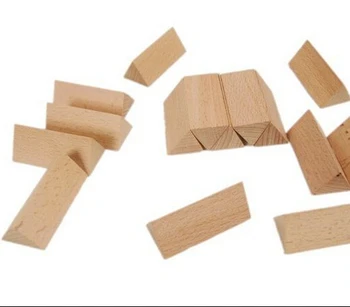 Learning Resources Wood Geometric Block 2" Beech Wood Triangular Prism ...