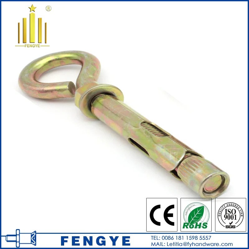 Heavy Duty Closed Hook Eye Bolt Rawl Shield Wall Anchor Expansion Bolts ...