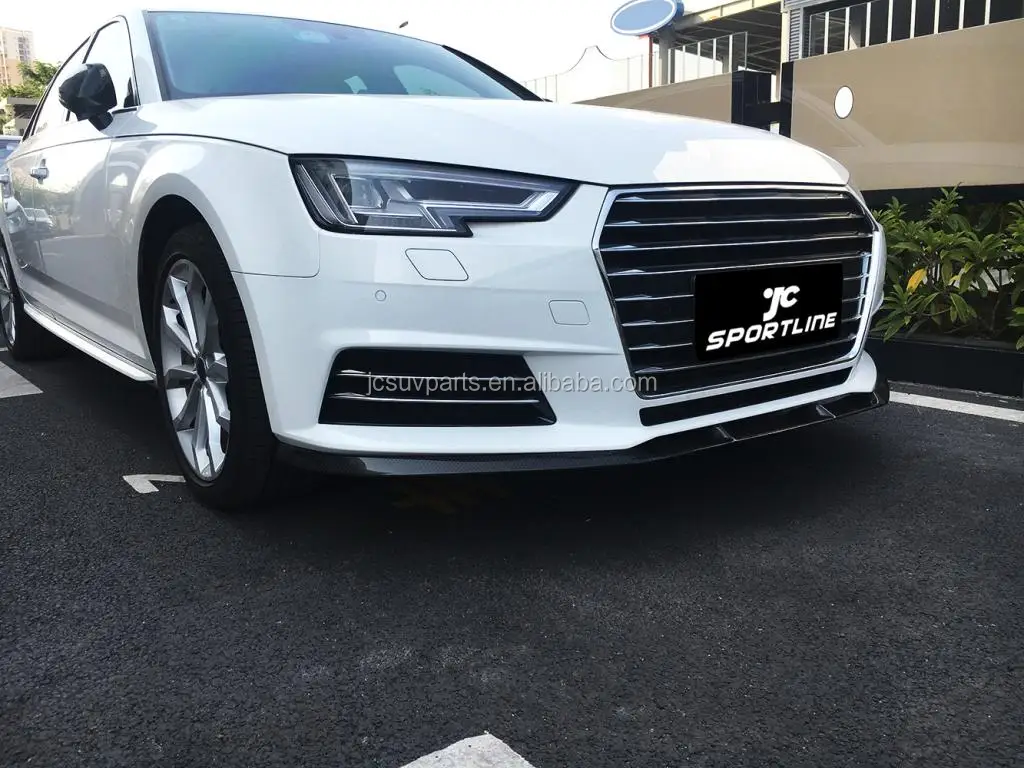 A4 Carbon Fiber Front Lip Spoiler For Audi A4 B9 Sedan 4-door 2017-2018 ...