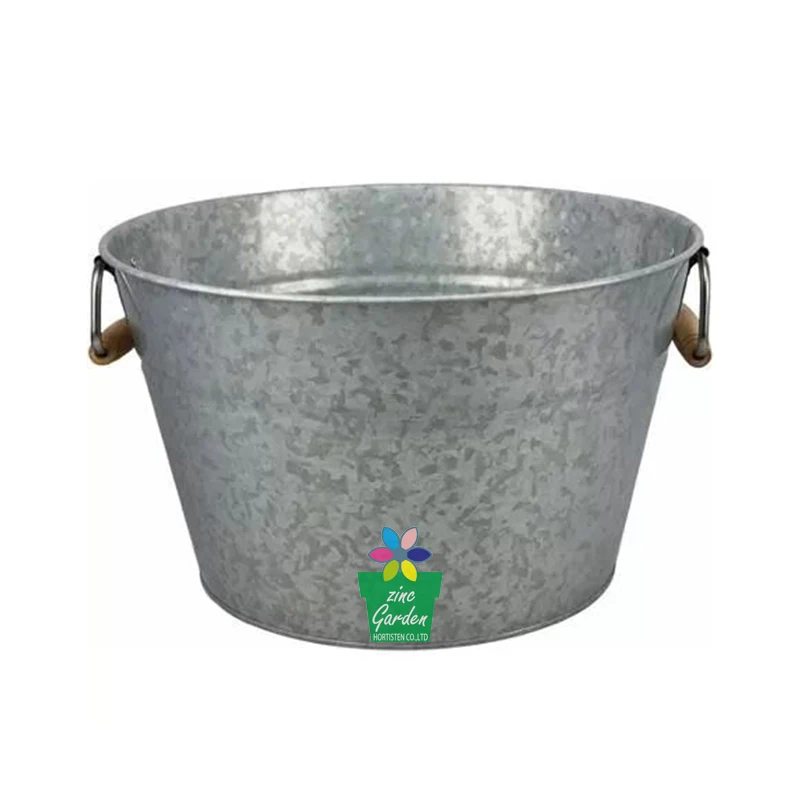 Oval Galvanized Iron Ice Bucket - Perfect for Cooling Drinks