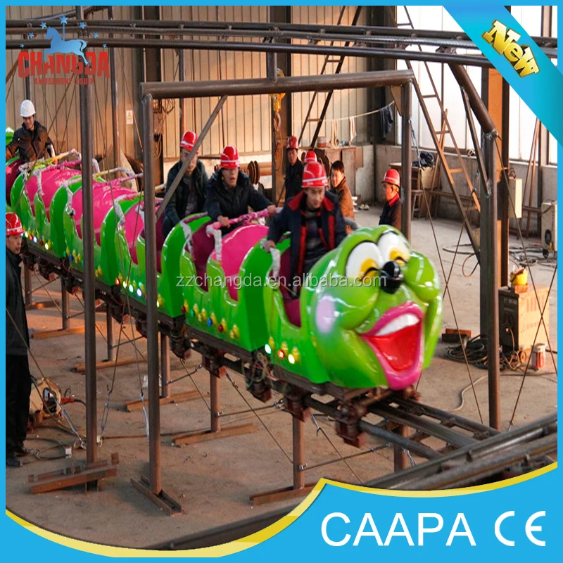 Worm Slide Rides Fruit Caterpillar,Amusement Park Track Train / Mini ...