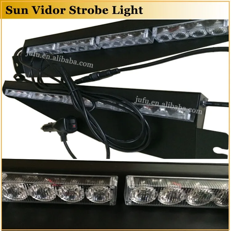 12v Sun Visor Strobe Light,Red Blue Amber Green Emergency Warning ...