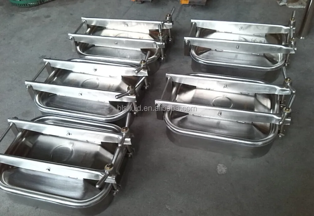 Oem Sanitary Stainless Steel Rectangular Tank Manhole Cover - Buy Tank ...