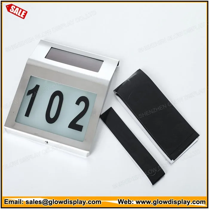 Custom Led Solar Address Plaque Acrylic Sign Illuminated Street House ...