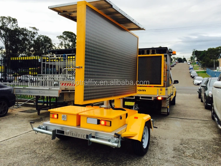 Optraffic Solar Led Screen Trailer Portable Advertising Digital Display ...