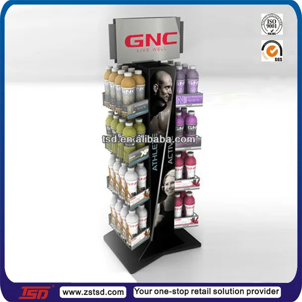 Tsd-m167 Custom Retail Store Floor Drinks Metal Display Rack ...