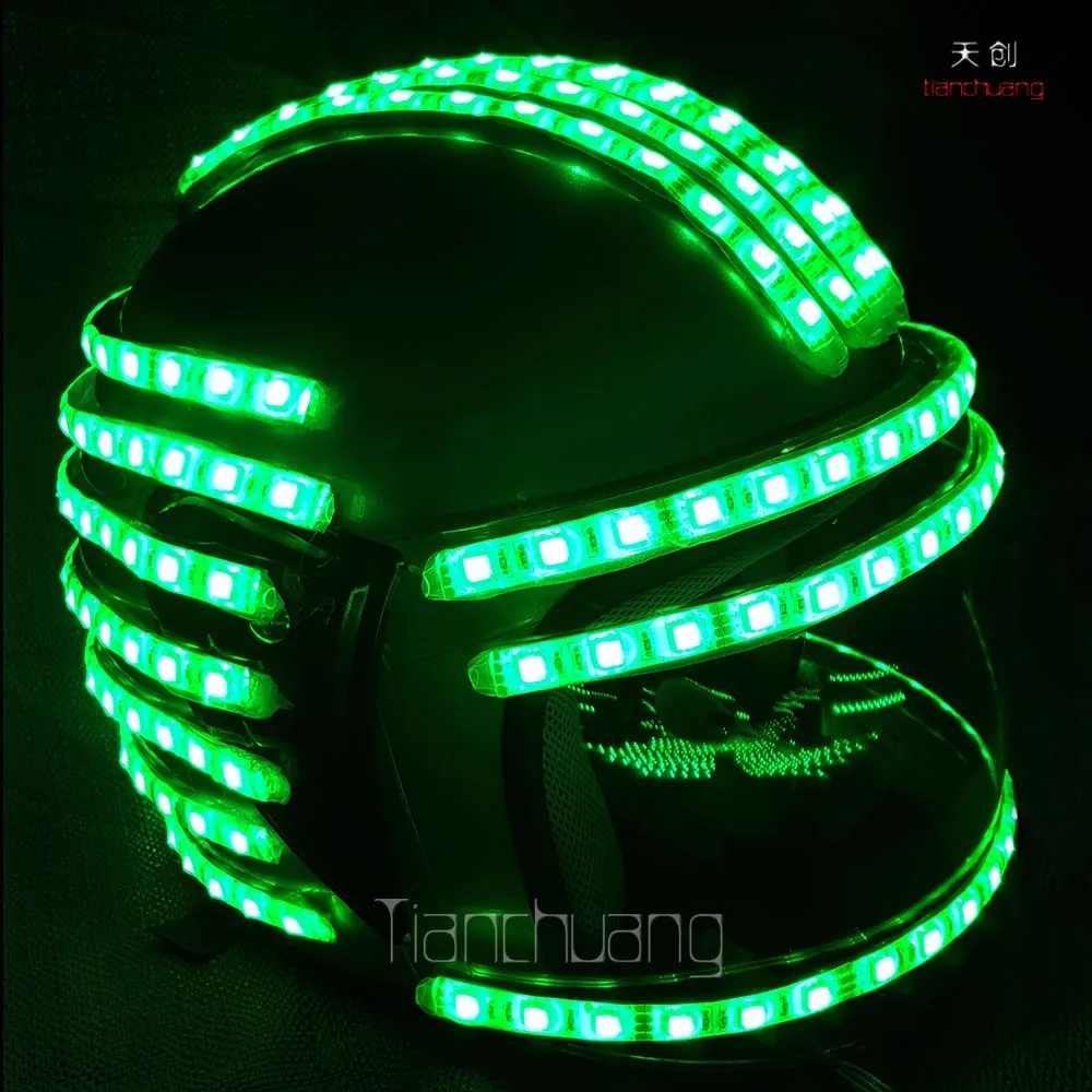 Color Change Led Robot Costume Helmet,Light Up Led Helmet - Buy Led ...