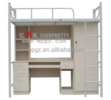 Modern Style Bunk Bed With Study Table And Computer Desk For Students ...