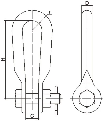 Anchor Shackle Used For Overhead Transmission Line - Buy Stay Rod ...