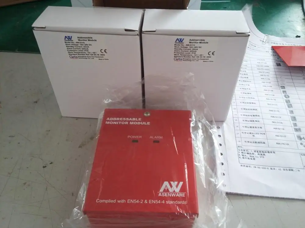 Aw-d110 Asenware Addressable Fire Alarm Monitor Module - Buy ...