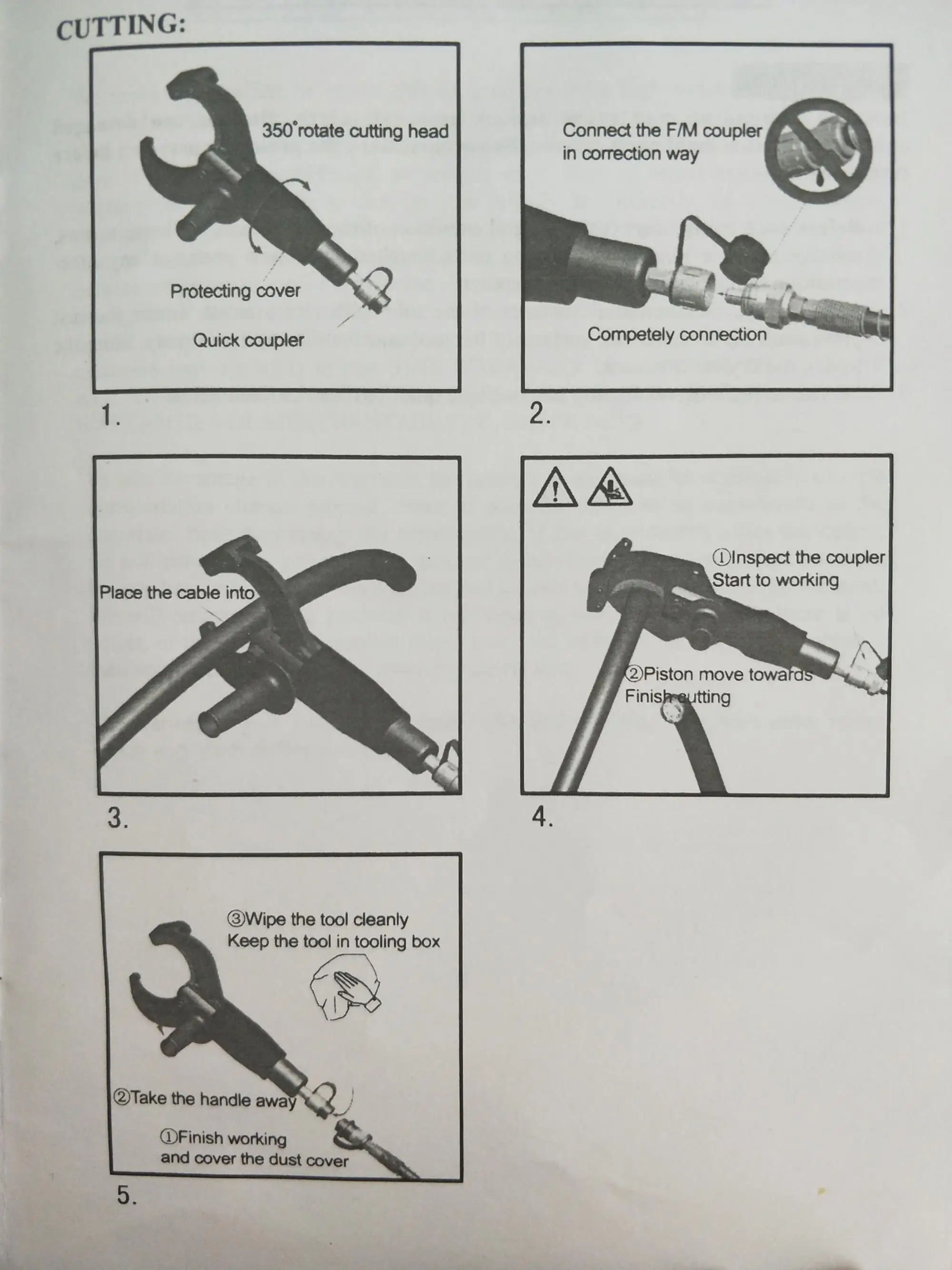 Hydraulic Tools P-120c Open Style Head Hydraulic Remote Cable Cutter ...