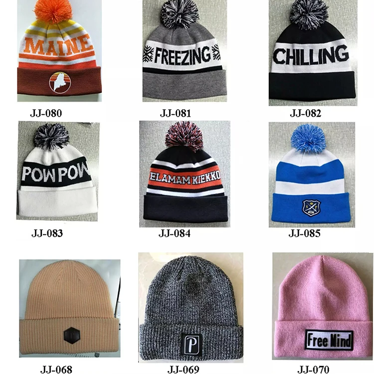 Low Moq High Quality Custom Knit Embroidered Bennie Beni Beanie Hat ...