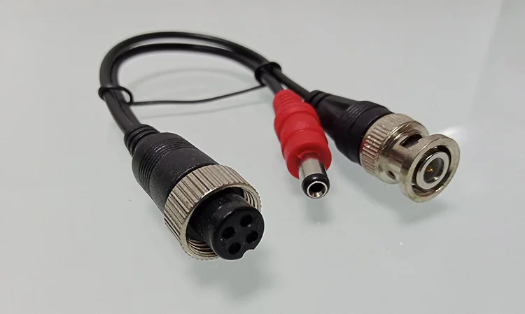 4 Pin Aviation Female Connector To Dc+bnc Security Cctv Camera Cable ...