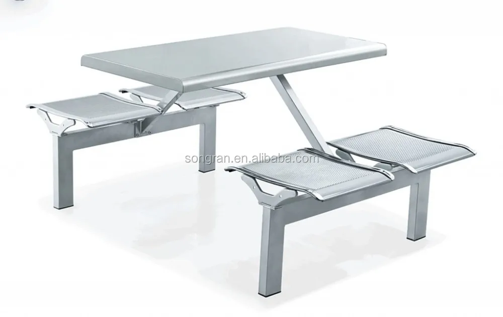 4-seater Metal Fast Food Tables Canteen Tables And Chairs - Buy Fast ...