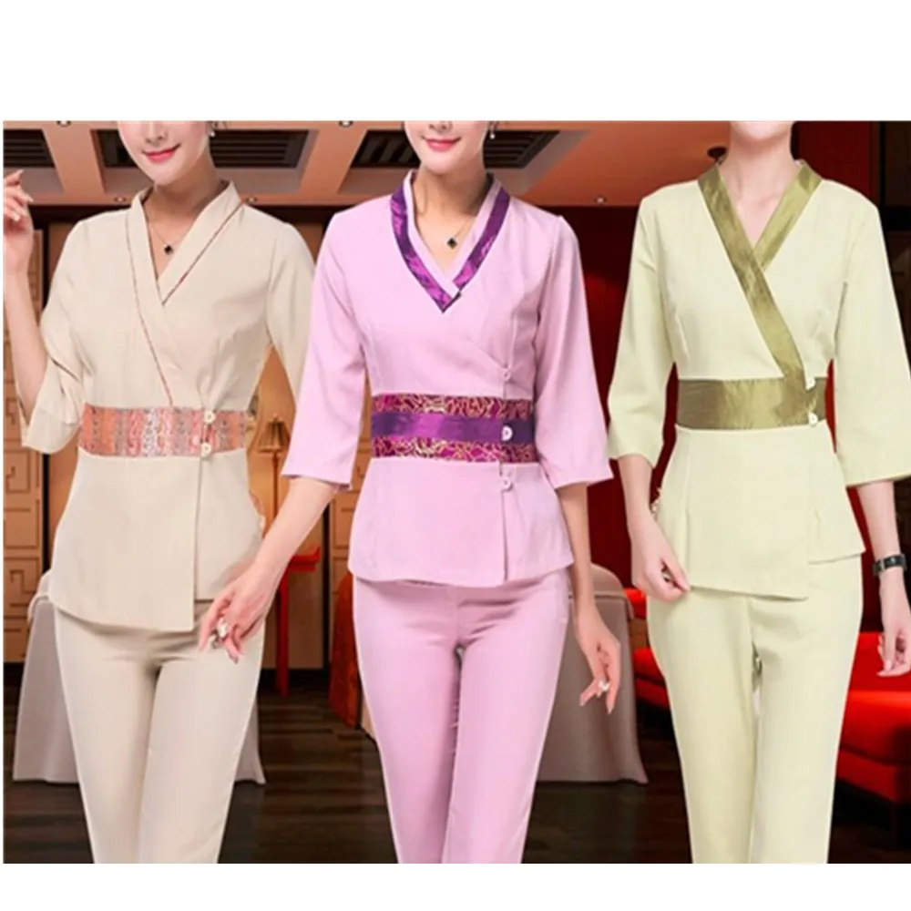 Women Beauty Salon Uniform Thai Spa Suit Nail Spa Uniform Buy Spa Uniformsalon Uniformcustom