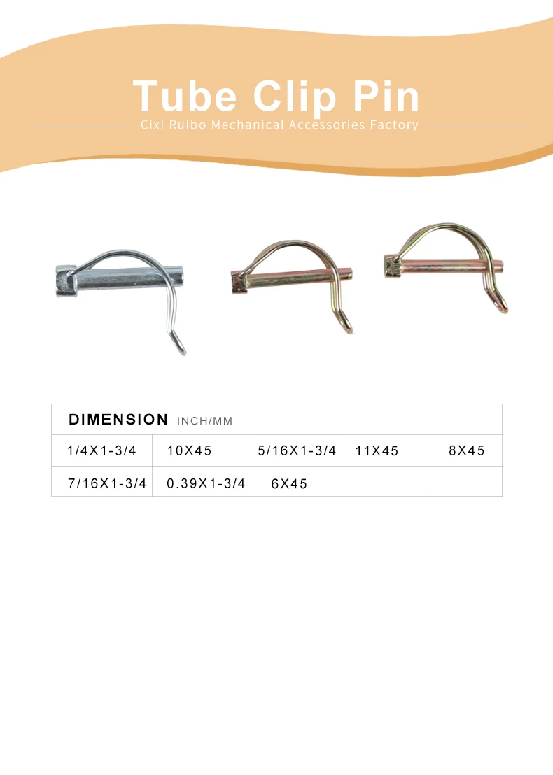 All Kinds of Pins - Wire Lock Pin Safety Tube Pin Clip