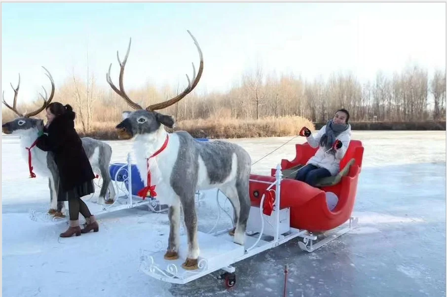 Innovative Santa Reindeer Sled - Electric Car for Promotion