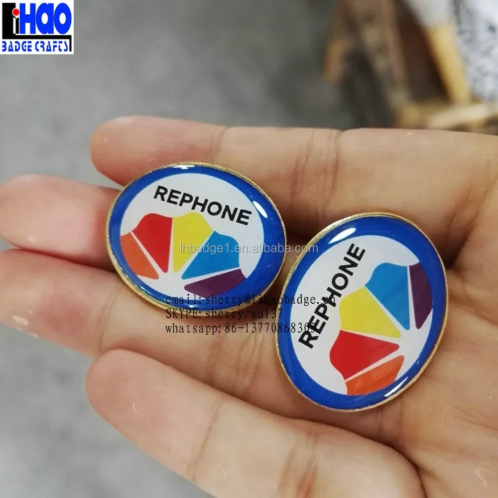 Epoxy Pin Badge,Oval Shaped Metal Pin Badge,Custom Logo Badge - Buy ...