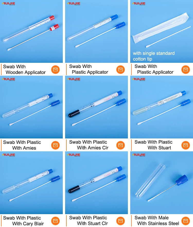 Ce/iso 13485 Medical Consumables Transport Microbiology Swab With Amies ...