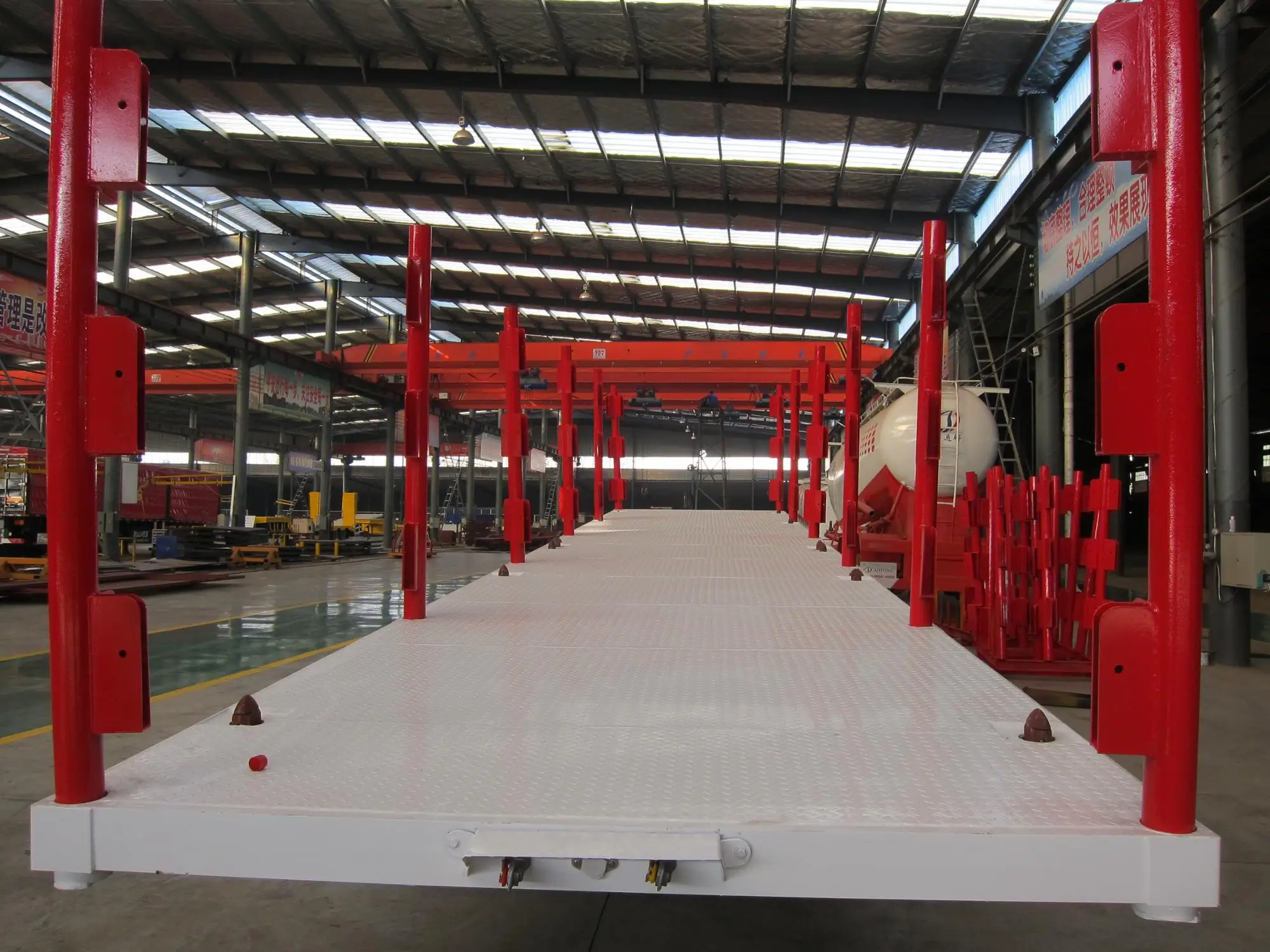 Timber Logging Transport Platform Logtruck With Side Posts Pipes Semi ...