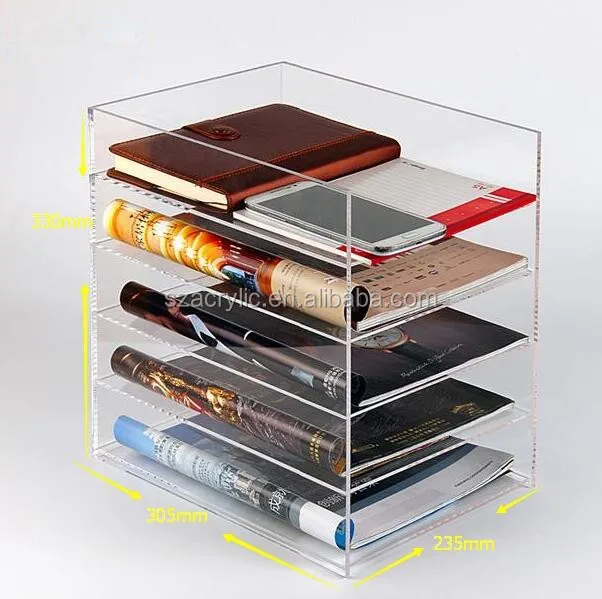 Acrylic File Organizer Display Stand /holder With 5 Layer - Buy Acrylic ...