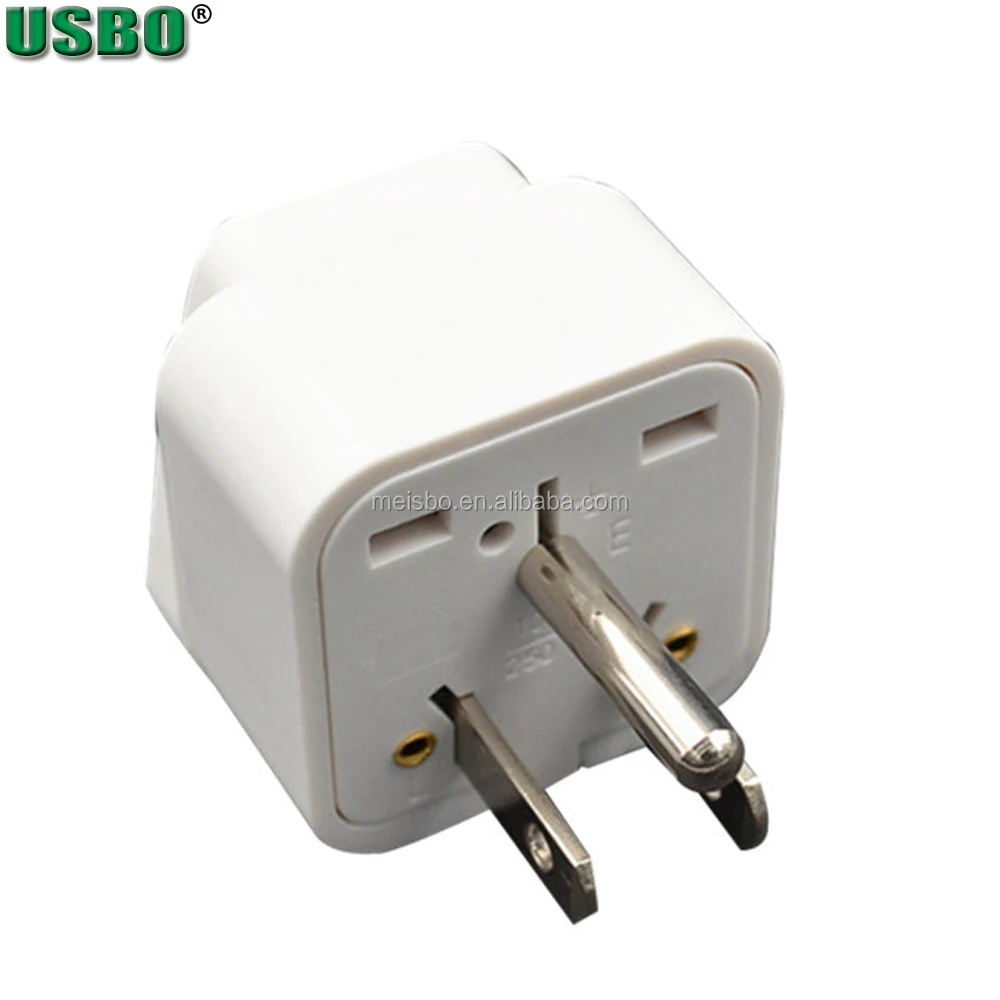 Universal 250v 10a Power Adaptor Plug Type B for US Travel