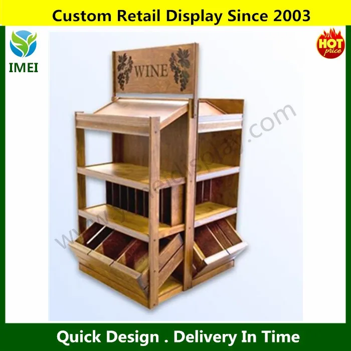 4 Tire Wooden Rack Beverage Retail Water Bottle Display Stand - Buy ...