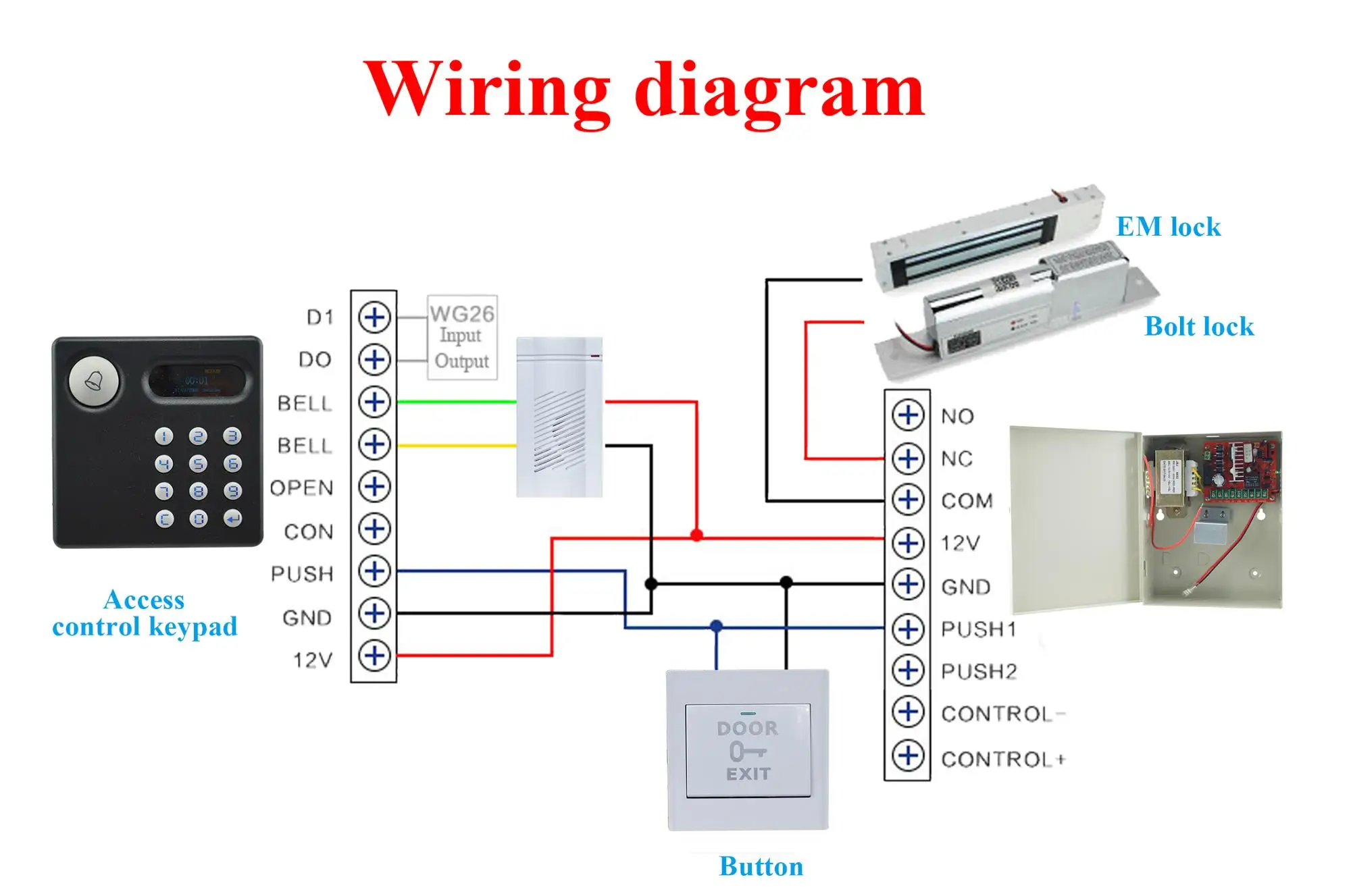 Single Door Access Control System 12v Output Power Supply - Buy Power ...