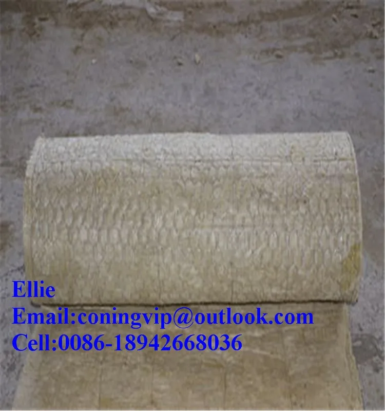 Rock Wool Blanket With Galvanized Wire Mesh On One Side For Power And ...
