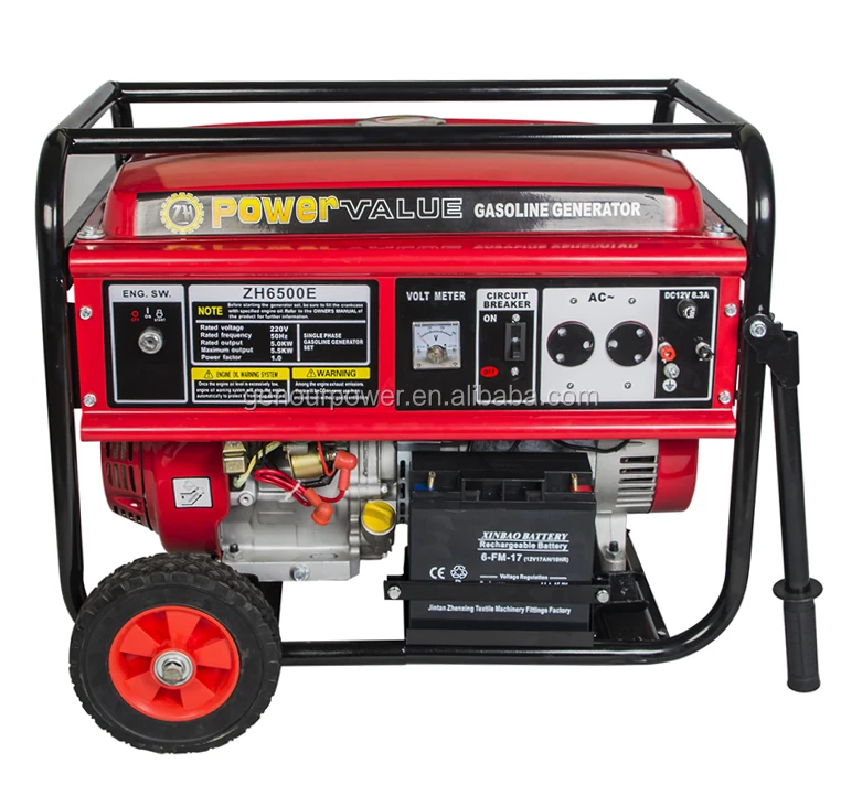 Gasoline Engine 15 Hp 6.5kv Gasoline Generator 6.5kw With Key Start ...