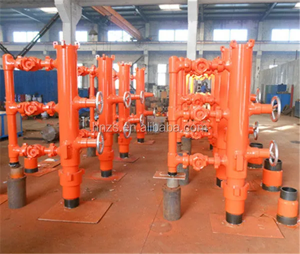 Oil Well Cementing Tool Dual Plug Btc Double Plug Cementing Head With ...