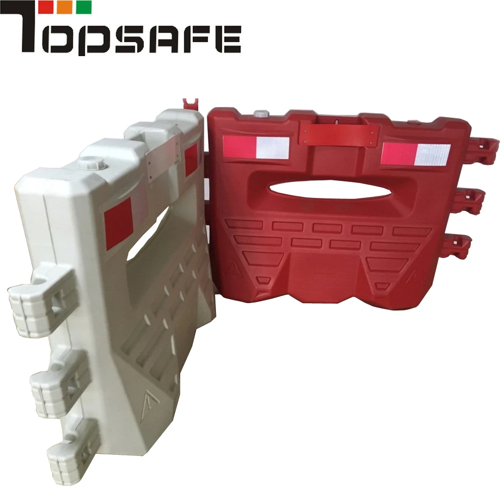 White Flexible Portable Plastic Road Traffic Safety Barrier Water ...
