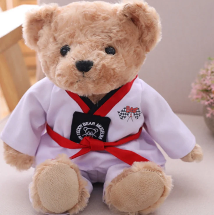 Yangzhou Factory Plush Stuffed Teddy Bear With Taekwondo Uniform - Buy ...