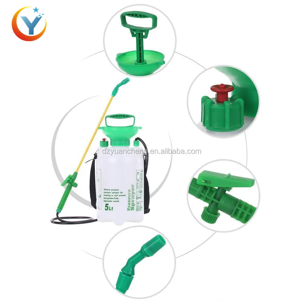 Atomizer Pump Garden Hose Nozzle Hand 5liter Weed Agriculture Sprayer ...